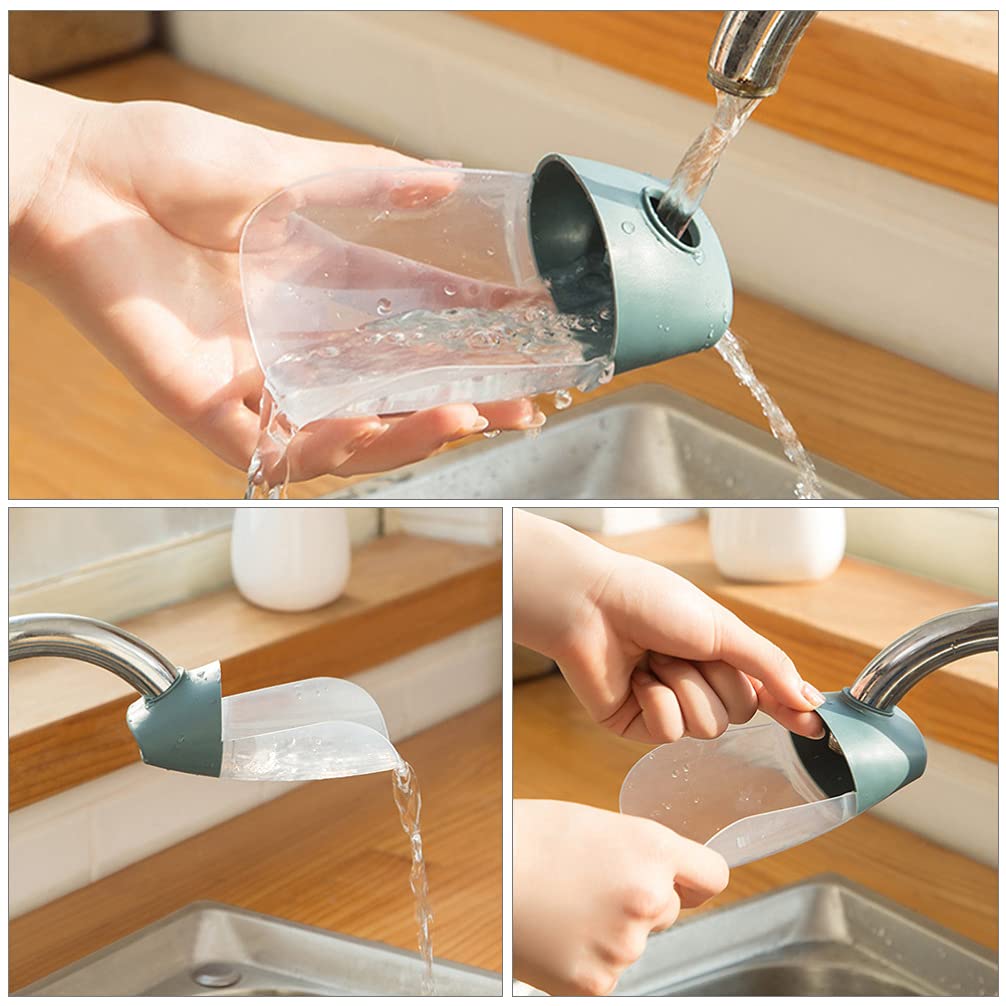 DOITOOL 4pcs Faucet Extender Children Faucet Extension Faucet Baby Guide Sink Extender Long Water Hand Washing Device Water Diverter for Bathroom Sink 4 Colors