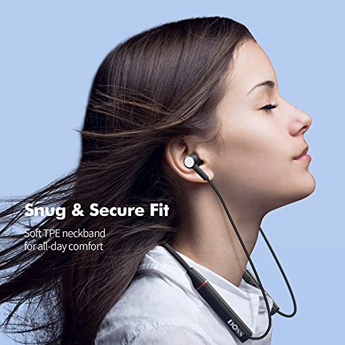 Bluetooth Earbuds, Doss Style N10 Bluetooth Neckband In-Ear Headphones with Clear Sound, 12H Playtime, IPX5 Sweatproof, Comfortable and Lightweight Wireless Earbuds for School, Indoor, Outdoor- Orange