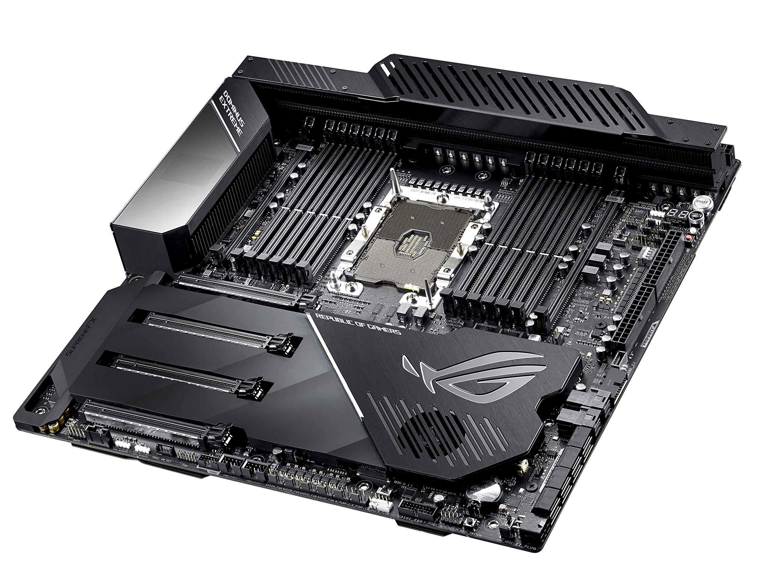 ASUS ROG Dominus Extreme Intel LGA 3647 for Xeon W-3175X (C621) 12 DIMM DDR4 M.2 U.2 EEB Performance Motherboard with Aquantia 10G LAN, USB 3.1