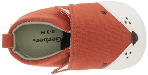 Gerber Baby Moccasins Crib Shoes Newborn Infant Neutral Boys Girls, Fox Orange, 0 3 Months Unisex