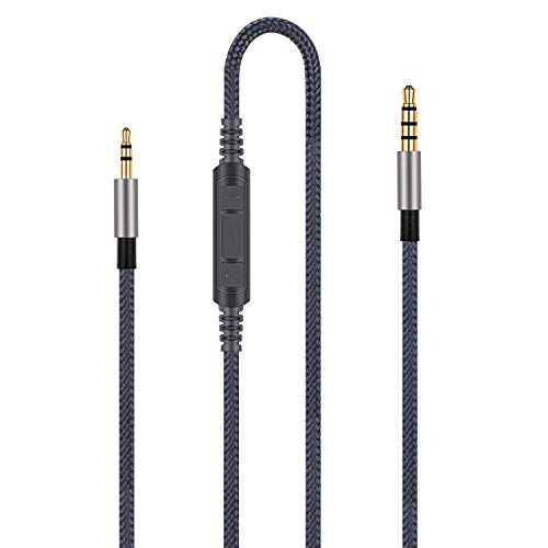 Audio Cable Replacement with in-Line Mic Remote Volume Control - Compatible with JBL Synchros S300 S300I S300a S500 S700 S400BT J56BT E40BT E30 E40 E50BT S400BT Headphone and Samsung Galaxy Android