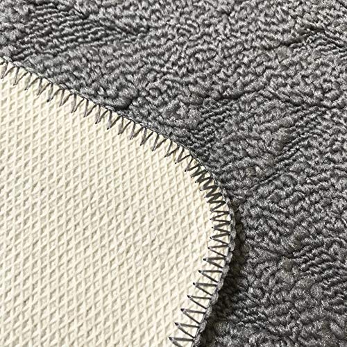 smabee Indoor Doormat Front Door Mat 17"x28", Keeps Your Floors Clean, Half Round Entrance Mat for Outdoors Toilet Patio Kitchen Bedroom (Gray)