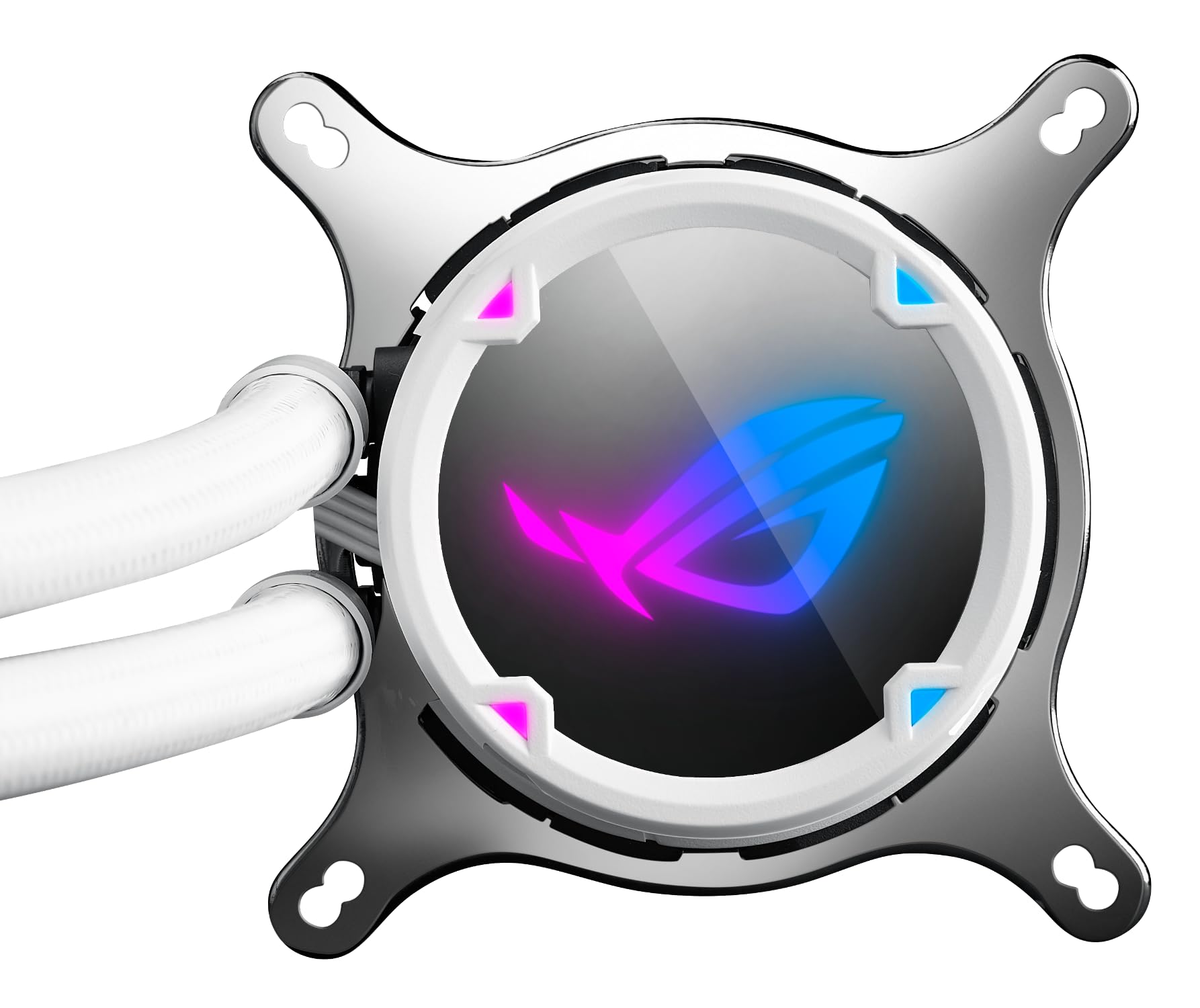 ASUS ROG Strix LC RGB White Edition All-in-One Liquid CPU Cooler (Aura Sync, 3X ROG 120mm Addressable RGB Radiator Fans, White) 360mm