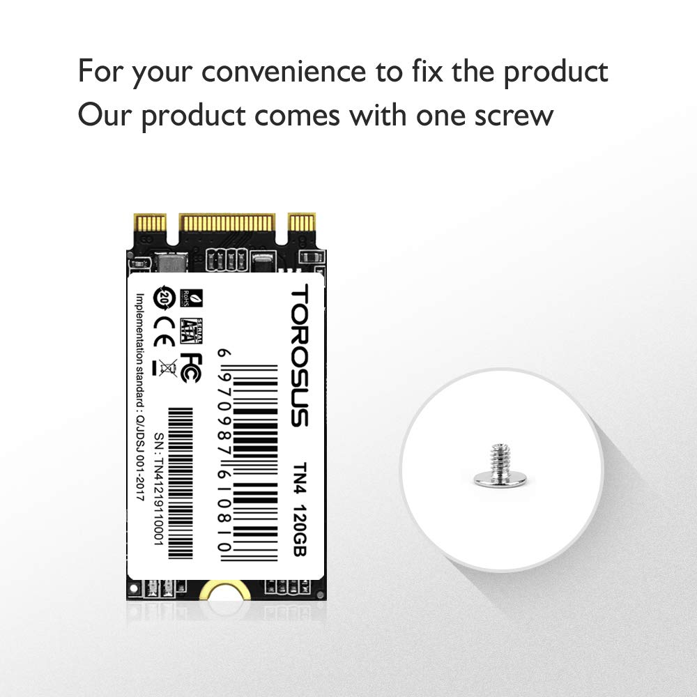 TOROSUS M.2 NGFF 22 * 42mm M.2 2242 120gb Solid State Drive Disk for Desktop PCs and MacPro