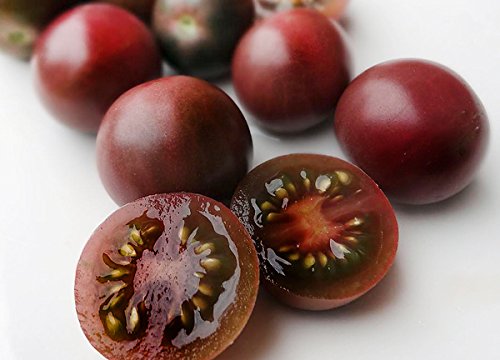 30+ Black Cherry Tomato Seeds, Heirloom Non-GMO, Low Acid, Indeterminate, Open-Pollinated, Sweet, Productive, from USA
