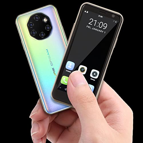 3.5in Mini Unlocked 4G Smartphone Small Old Mobile Phone Dual Cards Dual Standby for Cell Phone for Students, Endurance,Face Recognition,Fingerprint (Black)
