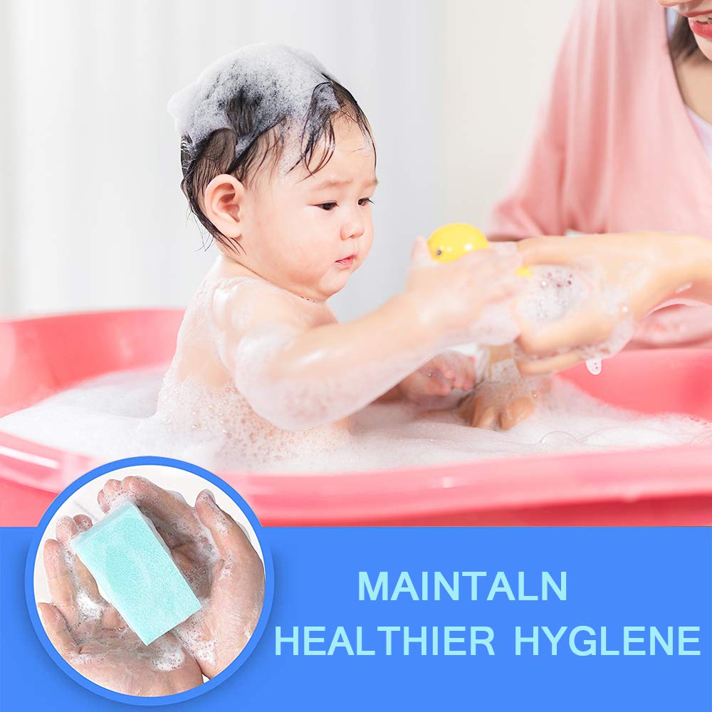 12PCS Sterile Bath Sponge & Sensory Brush, MELONSUN Baby Bath Scrubber.