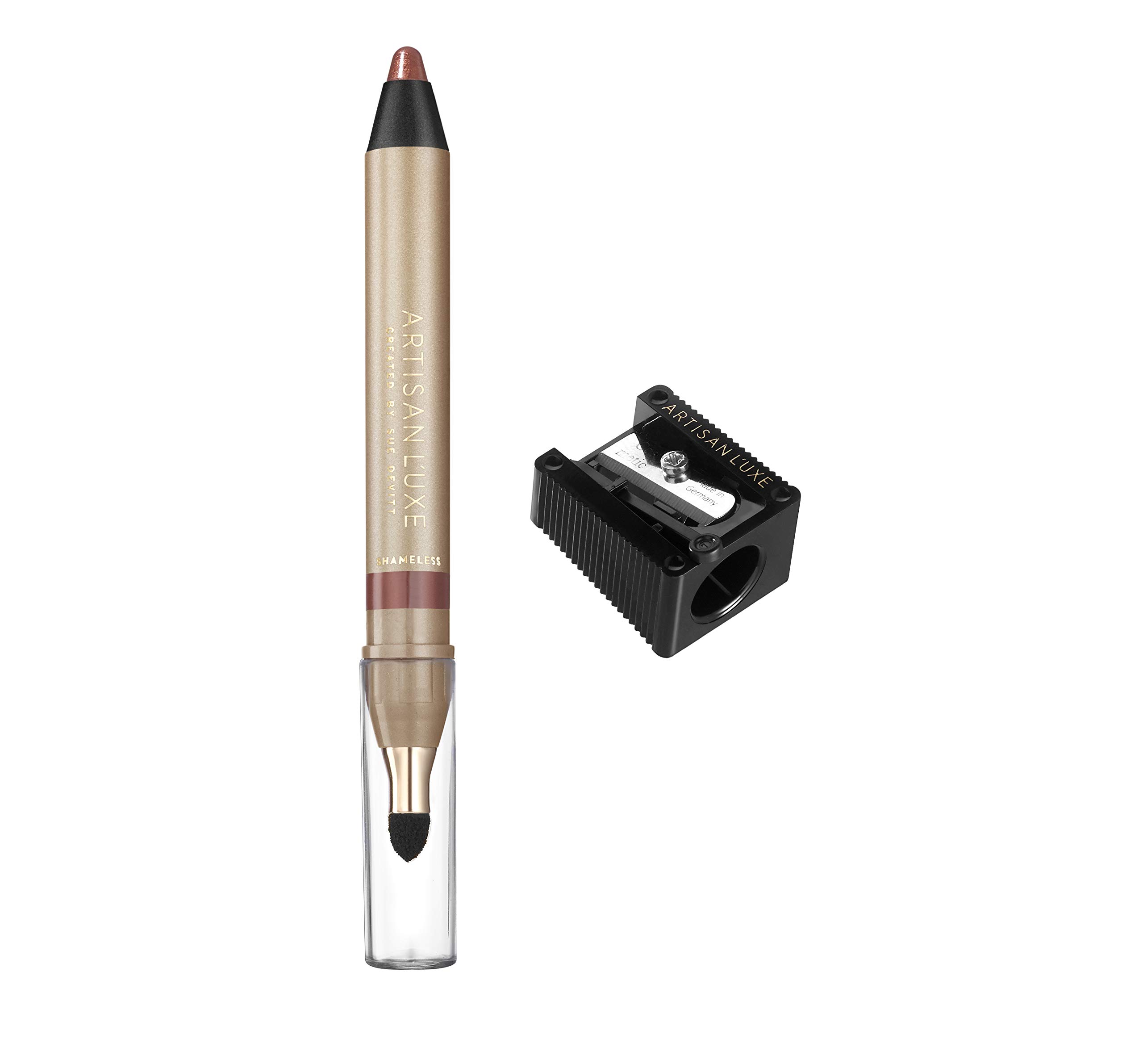 Artisan L'uxe Eye Pencil Sharpener by Artisan L’uxe Beauty | Manual Eyeliner Sharpener | Professional Quality | Sue Devitt | Precision Blade | Single Hole