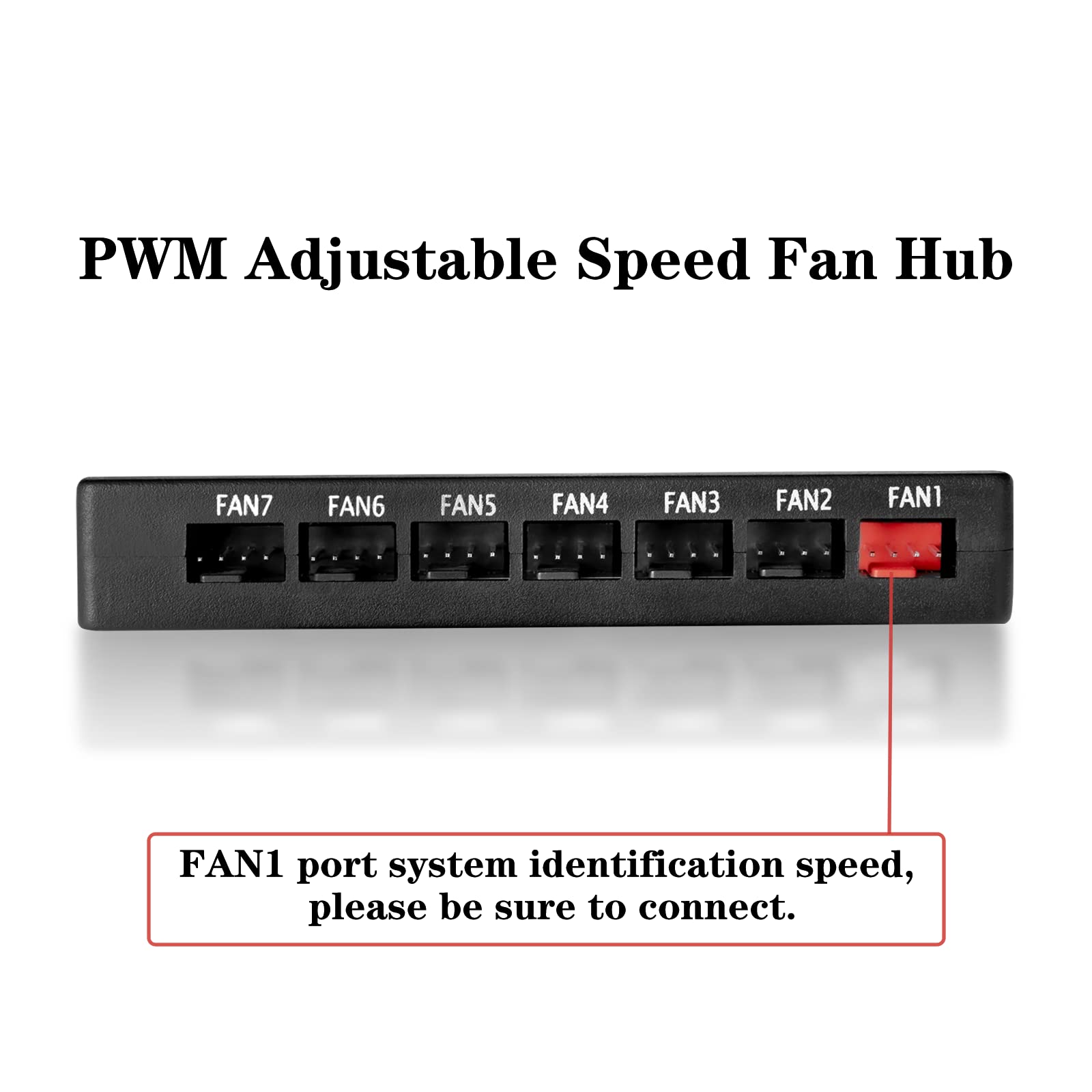 novonest 1-to-7 PWM 4PIN SATA PWM Fan Hub/Splitter for CPU Cooler Case Cooling Fan 4-Pin & 3-Pin Fans Cooling,FH07