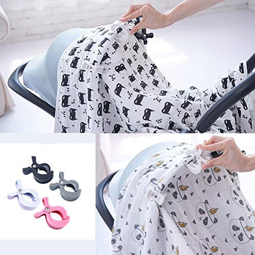 8 Pack Candy Color Pram Stroller Clips Pegs to Hook Muslin and Toys Seat Cover Blanket Clips Plastic Universal Clip Car Organizer Accessories