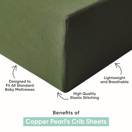 Premium Fitted Knit Crib Sheet/Toddler Sheet"Skye" by Copper Pearl