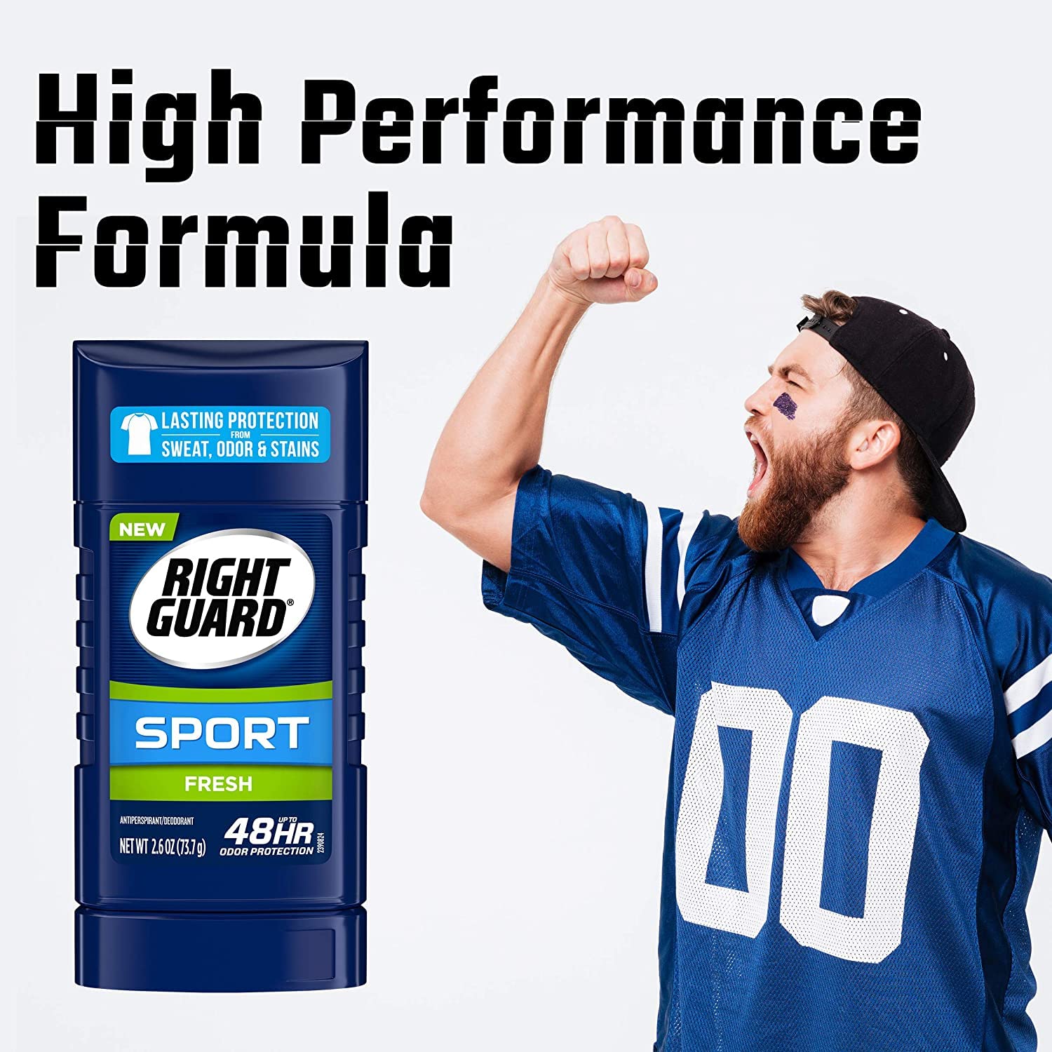 48H Antiperspirant & Deodorant Stick - Fresh Scent, Sport Invisible Solid - 2.6 oz (Pack of 4)