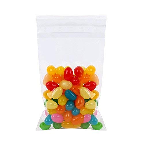 200ct Small Square Clear Cello Bags 4x4 Self Seal - 1.4 mils Thick Adhesive OPP Poly Bags for Jewelry Earrings Candies Bakery Candle Cookie 4'' x 4''