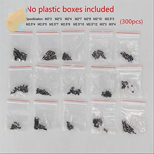 LUANAYUN-PHONE CASE Durable Flexible M2,M2.5,M3 Screws 300pcs Laptop Notebook Computer Screws Replacement Kit Alloy Steel Screws (Color : Screw Package)