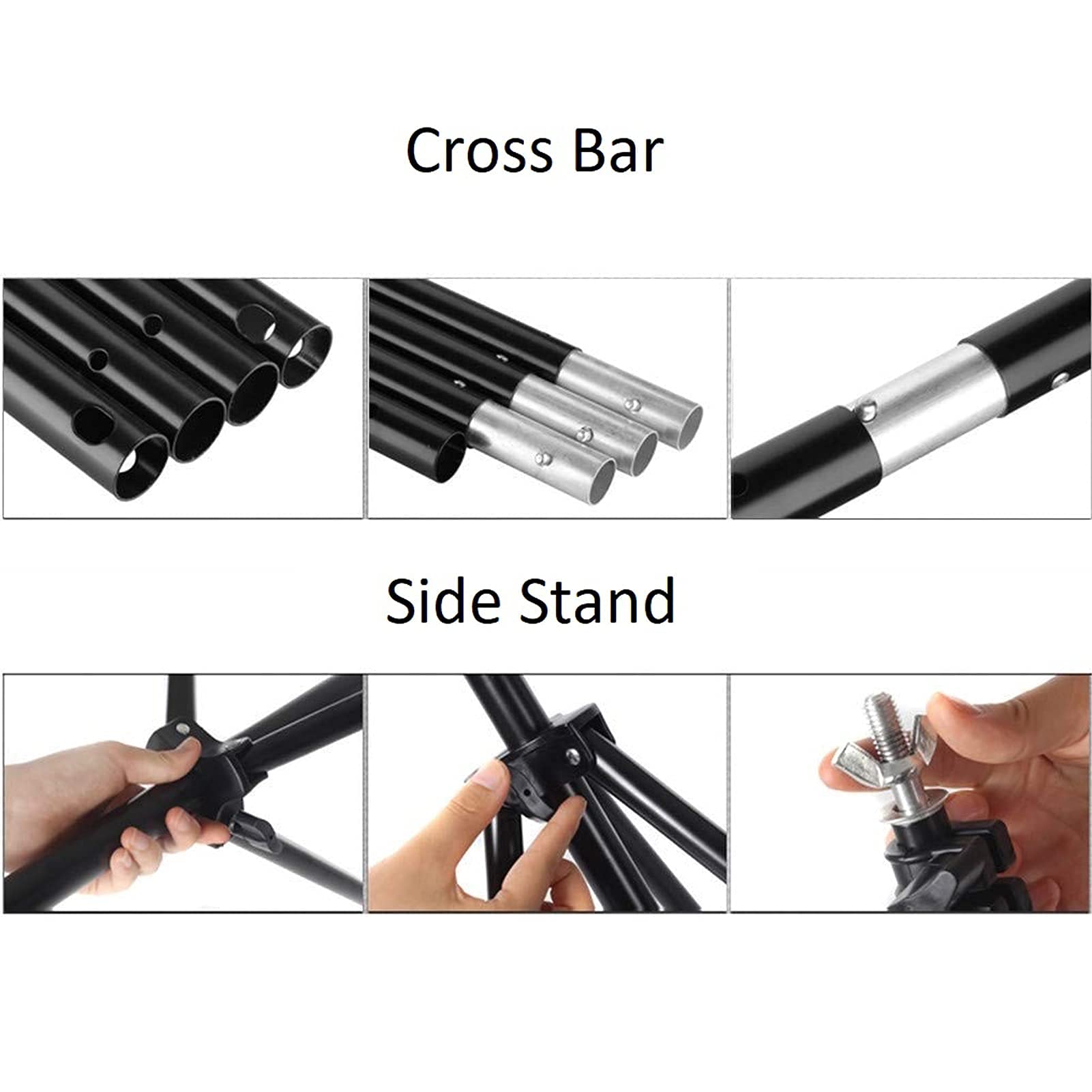 LOMTAP Background Stand Heavy Duty 6.5x10ft/ 2x3m Backdrop Support System Photography Photo Video Studio Kit with Carrying Bag for Adjustable Height and Width Shooting Photo Studio