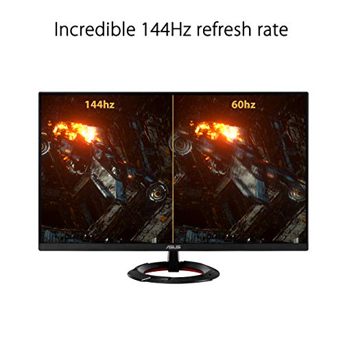 ASUS TUF Gaming 27” 1080P Monitor (VG279Q1R) - Full HD, IPS, 144Hz, 1ms, Extreme Low Motion Blur, Speaker, FreeSync Premium, Shadow Boost, VESA Mountable, DisplayPort, HDMI, Tilt Adjustable,Black