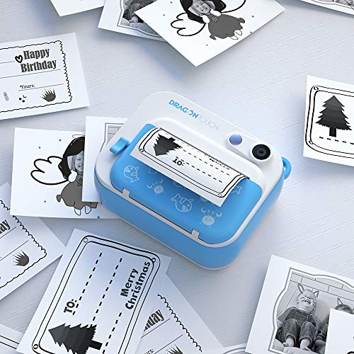 Dragon Touch InstantFun Kids Camera Refill Print Paper, Zero Ink, 5 Rolls, 2 1/4" x 50’, 58mm x 15m, Thermal Paper, Print Paper-White
