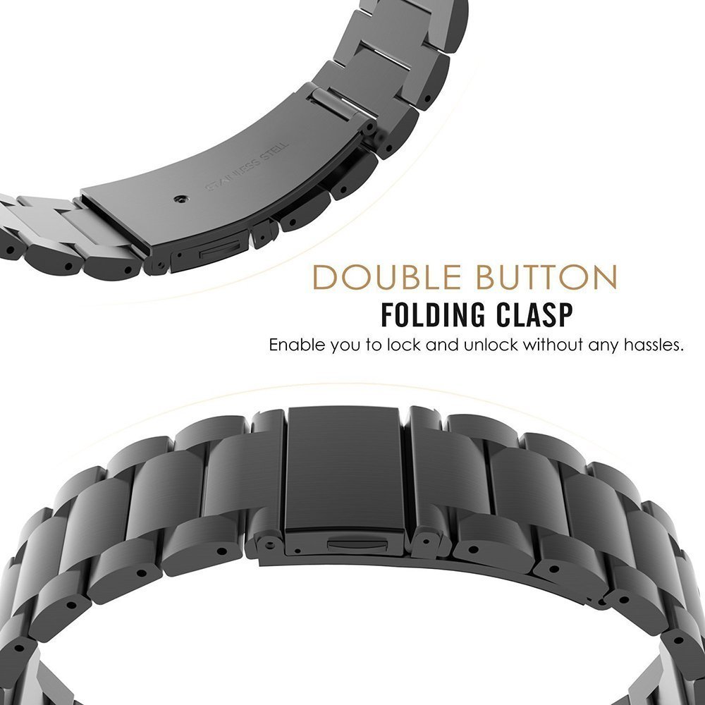 200Pcs Blueshaw Compatible for Movado 2.0 Smartwatch Band, Quick Release Stainless Steel Metal Replacement Straps for Movado Connect 2.0 Smartwatch 40mm (Black)