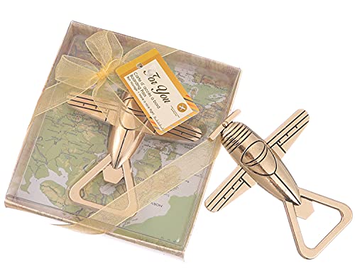 18 Pack Airplane Beer Bottle Opener Party Favor for Guests,Let the Adventure Begin Bottle Openers for Travel Theme Wedding Favor,Baby Shower Favor,Bridal Shower Party Favors/Souvenirs