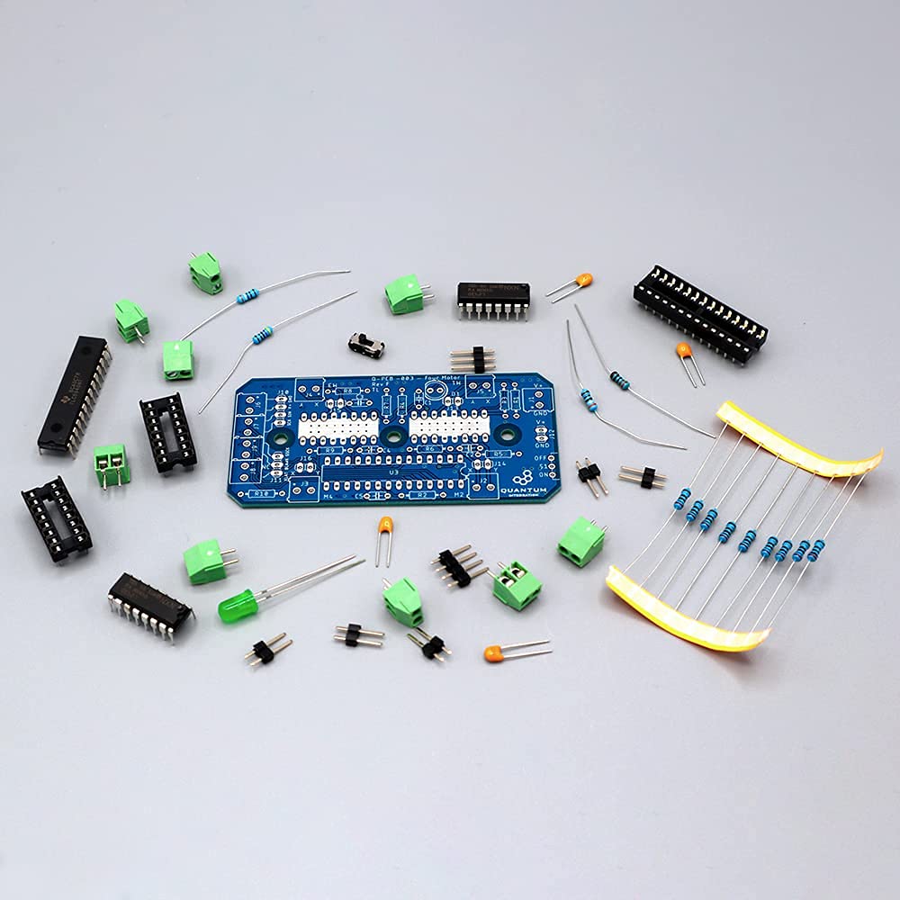 Quantum Four Motor Driver Soldering Projects DIY Electronics Kits with Online Documentation - Soldering Practice Kit for Learning Teaching, Compatible with Microcontrollers Like Arduino