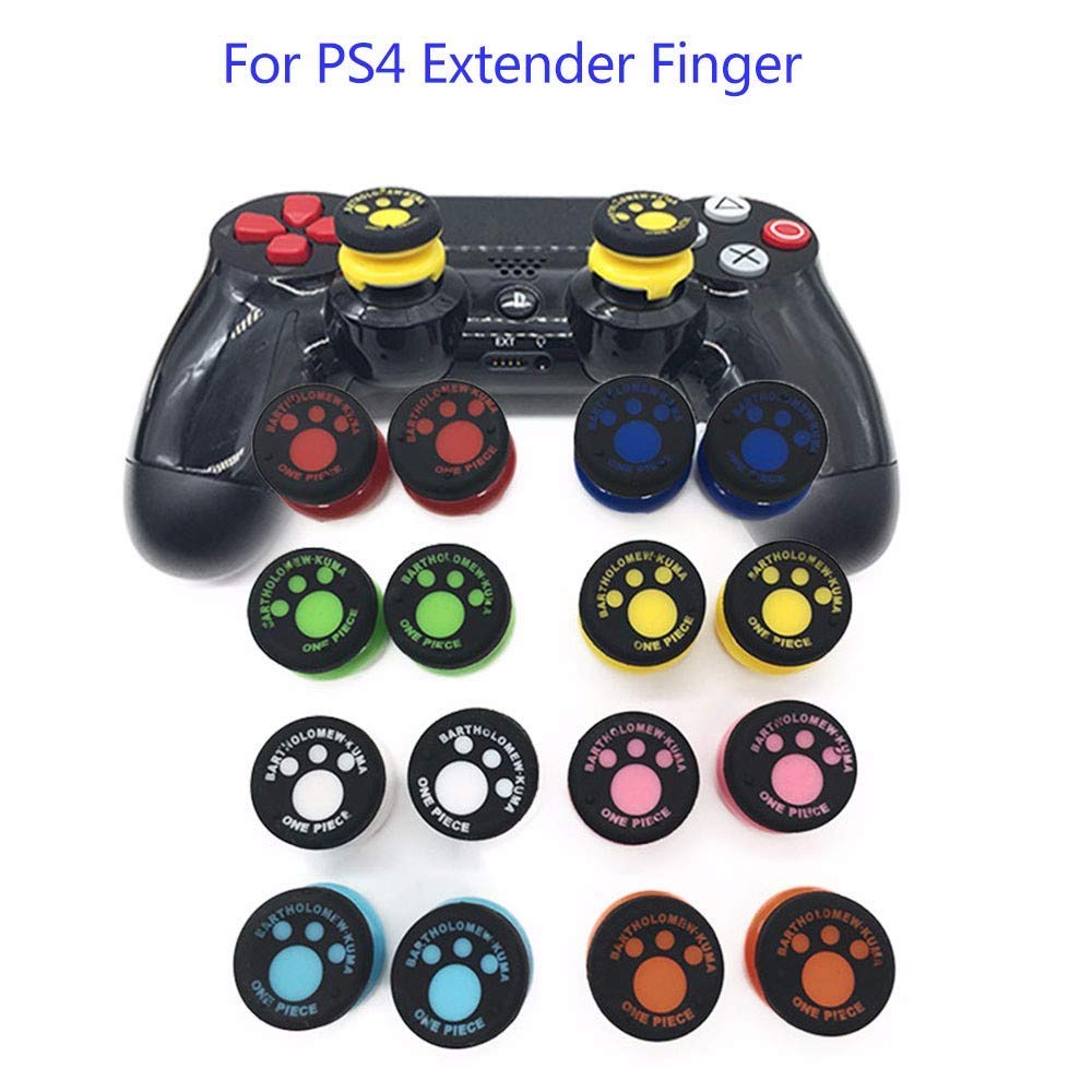 2 Pcs Analog Joystick Stick Cap Thumbstick Thumb Grip Cover Case for PS4 PS3 Xbox One Xbox 360 Controller (White)