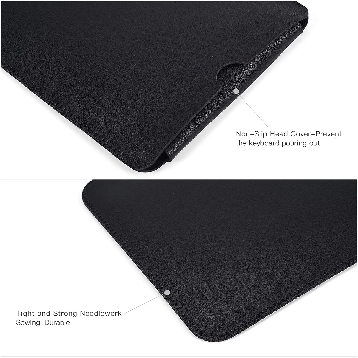 Magic Keyboard PU Leather Sleeve Case for 2024 2023 2021 Apple Magic Keyboard M4 M3 M1 chip A2449 A2450 / Magic Keyboard 2 MLA22LL/A A1644,Apple iMac 24 inch 2024 2023 Keyboard Bag Accessories-Black