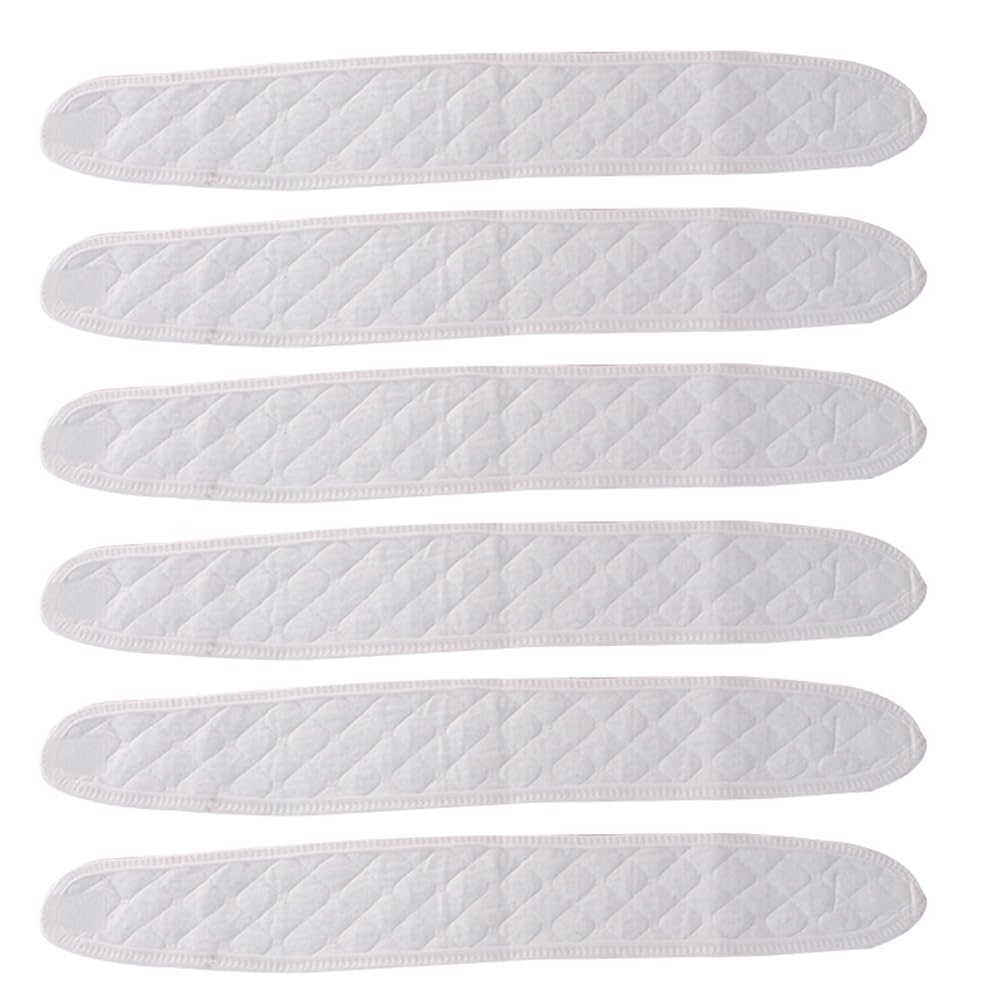 ARTIBETTER 6pcs Cotton Baby Belly Band Infant Umbilical Cord Soft Newborn Navel Belt (White)