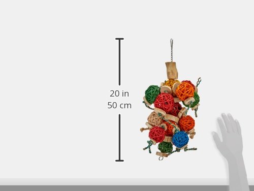 A&E Cage Company HB46520 Java Wood Ball Thing Assorted Bird Toy, 10 by 14"