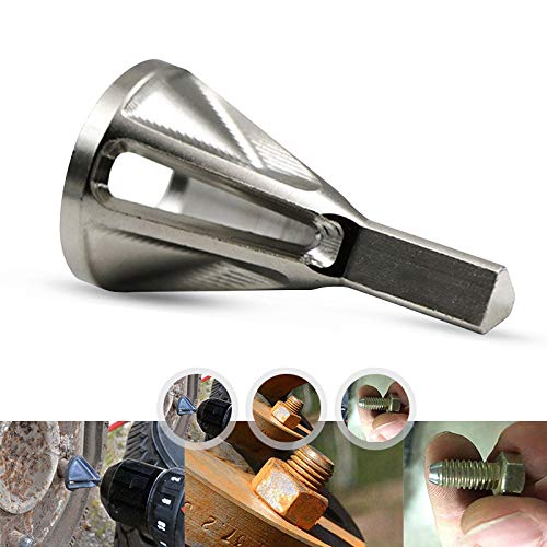Deburring External Chamfer Tool, Deburring Tool Hard High Speed Stainless Steel Remove Burr Quickly Repairs Tools for Drill Bit External Chamfer Silver Triangle 4PCS