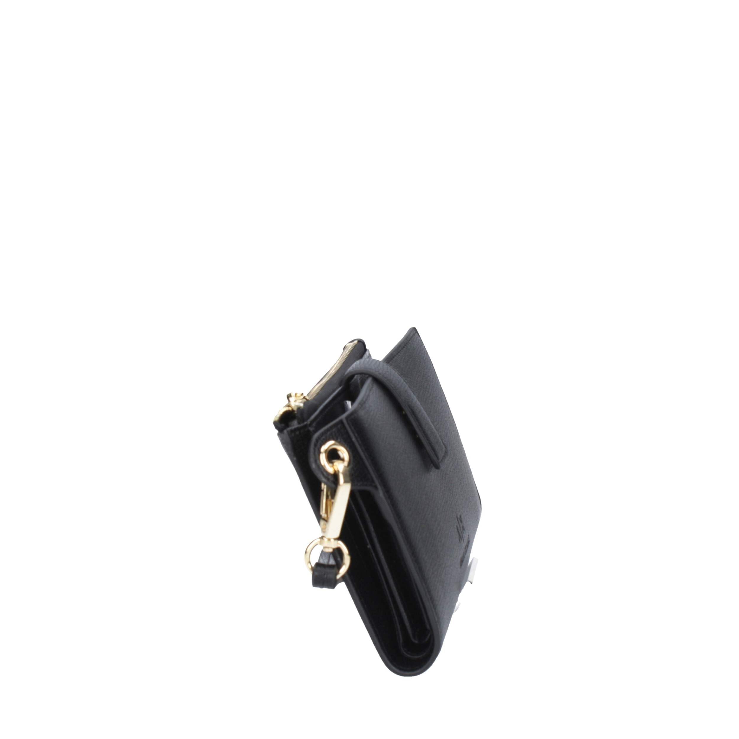 A|X ARMANI EXCHANGE womens Leather Organizer Wallet, Black, One Size US