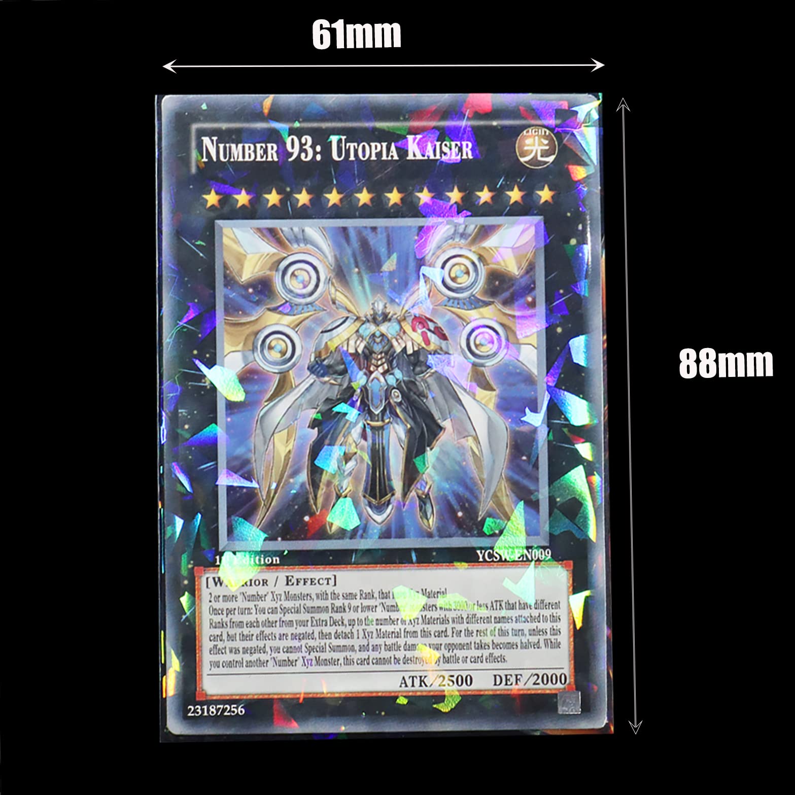 100PCS Holigraphic Gemstone Card Sleeves YGO Card Protectors Japanese Sized Cards Pocket Sleeves (61x88mm, Gemstone)