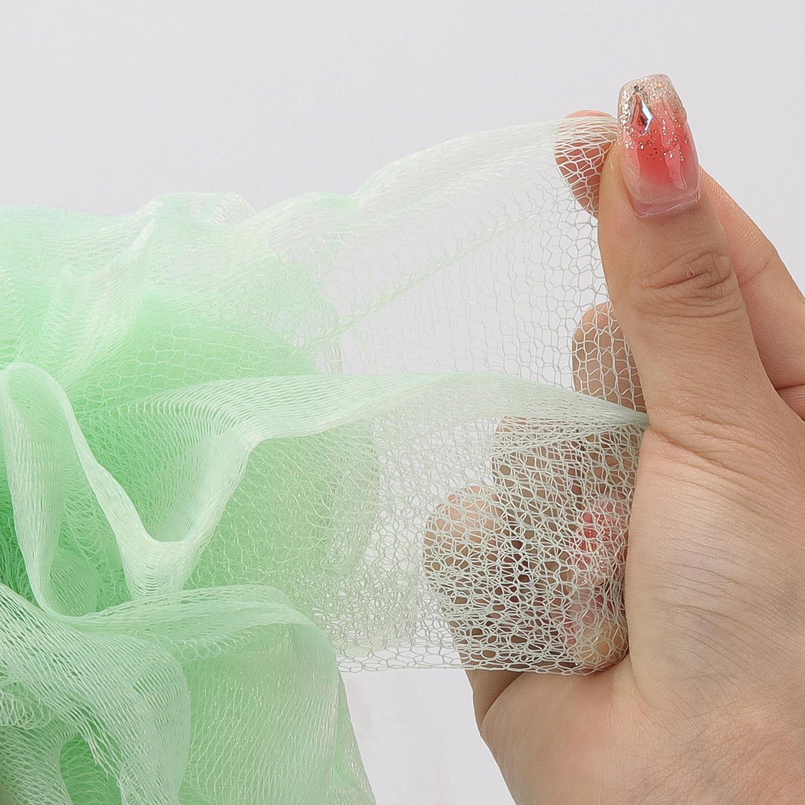 8 Small Mesh Pouf Bath Sponge - Mesh Loofah Body Exfoliating Shower Ball Shower Sponge