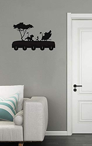 Hakuna Matata Wood Key Holder, Key Rack, Sweet Home Hook Hanger and Multiple Personalized Design Key Rack for Home, Entryway, Living Room, Bathroom, Kitchen(A3)