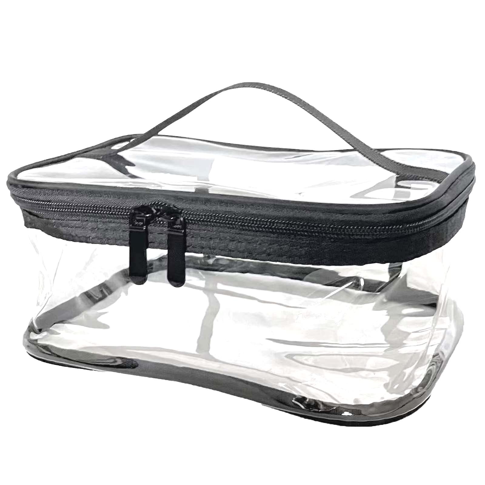2 Pcs Clear Makeup Bags with Zipper Large Clear Cosmetic Bags for Travel Waterproof Toiletry Bags Transparent Storage Carry Pouch