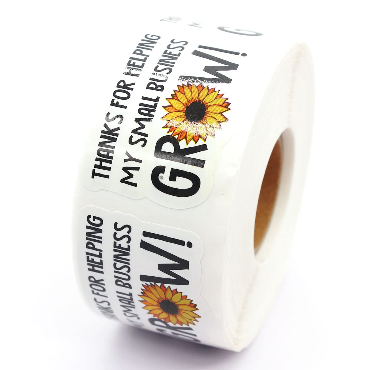 Littlefa Thanks for Helping My Small Business Grow Stickers,Sunflower Thank You Stickers,Small Business Stickers, Envelopes Seal Stickers,Mail Packaging Sticker for Small Business 500 PCS