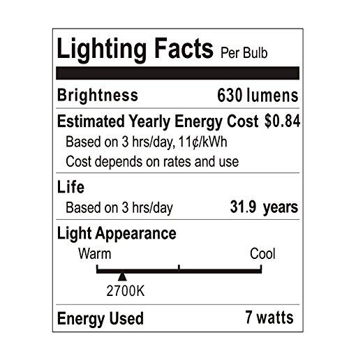 12V LED Light Bulb 7W 630Lm AC/DC10-30Volt Low Voltage E26 Base (2700K Warm White) 40-60 Watt A19 Bulbs Equivalent,Landscape Garden Yard, 12volt Battery Power System Off Grid Solar Lighting,6 Pack