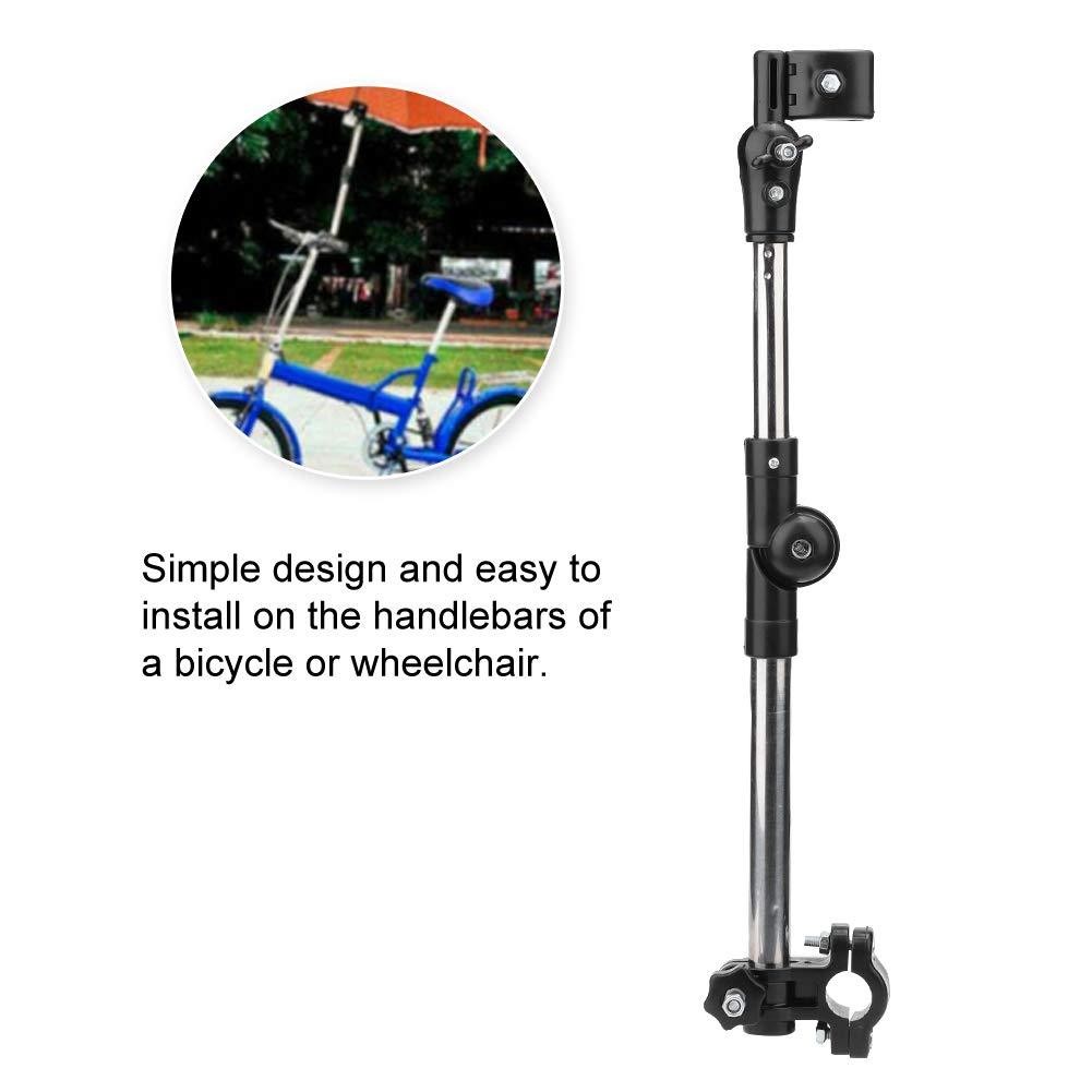 Yinhing Umbrella Holder for Wheelchair, Umbrella Mount Holder, Wheelchair Stroller Umbrella Attachment Handle Bar Holder Clamp Supporter Connector
