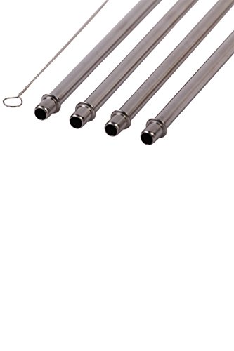 4 WIDE 40-Ounce Stainless Steel Straws (NO CUP) for 40 oz Ozark Trail Double-Wall Rambler Vacuum Cups - CocoStraw Brand Drinking Straw (4 Straws 40oz)