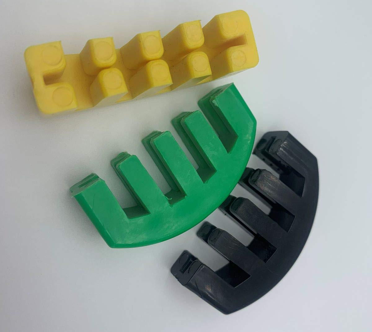 3PCS Violin Practice Mute, Rubber Practice Violin Silencer for 4/4 Violin Volume Control, Black, Green, Yellow
