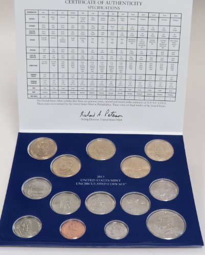 2013 US Mint Uncirculated 28-Coin Set With Burnished Dollars
