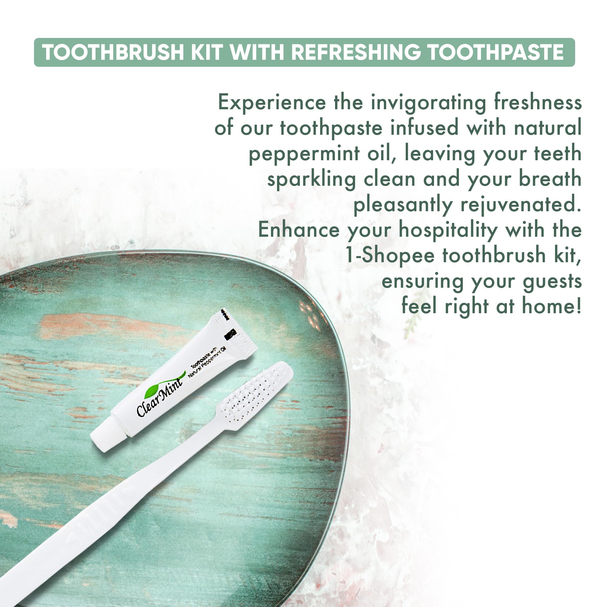 Diversified Hospitality Bulk Disposable Hotel Toothbrush with Toothpaste Dental Kit | Individually Wrapped for Hotels & Vacation Rentals | Case of 50