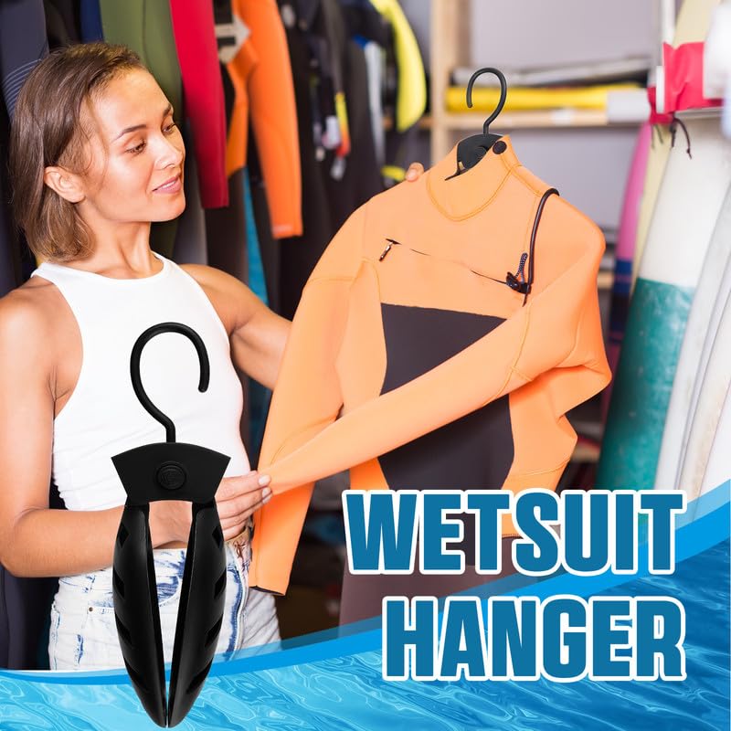 2 Pcs Foldable Wetsuit Hanger Fast Dry Surfing Suit Hangers Folding Vented Hanger for Men Women Suit Diving Accessories