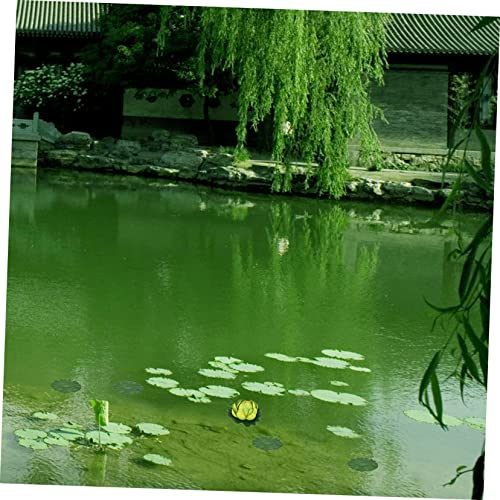 Abaodam 10pcs Fish Tank Simulated Lotus Leaf Faux Greenery artificiales para Faux Plants Fish Pond Leaves Decoration Pond Lilly pad Floating Water Lily Fish Tank Ornament