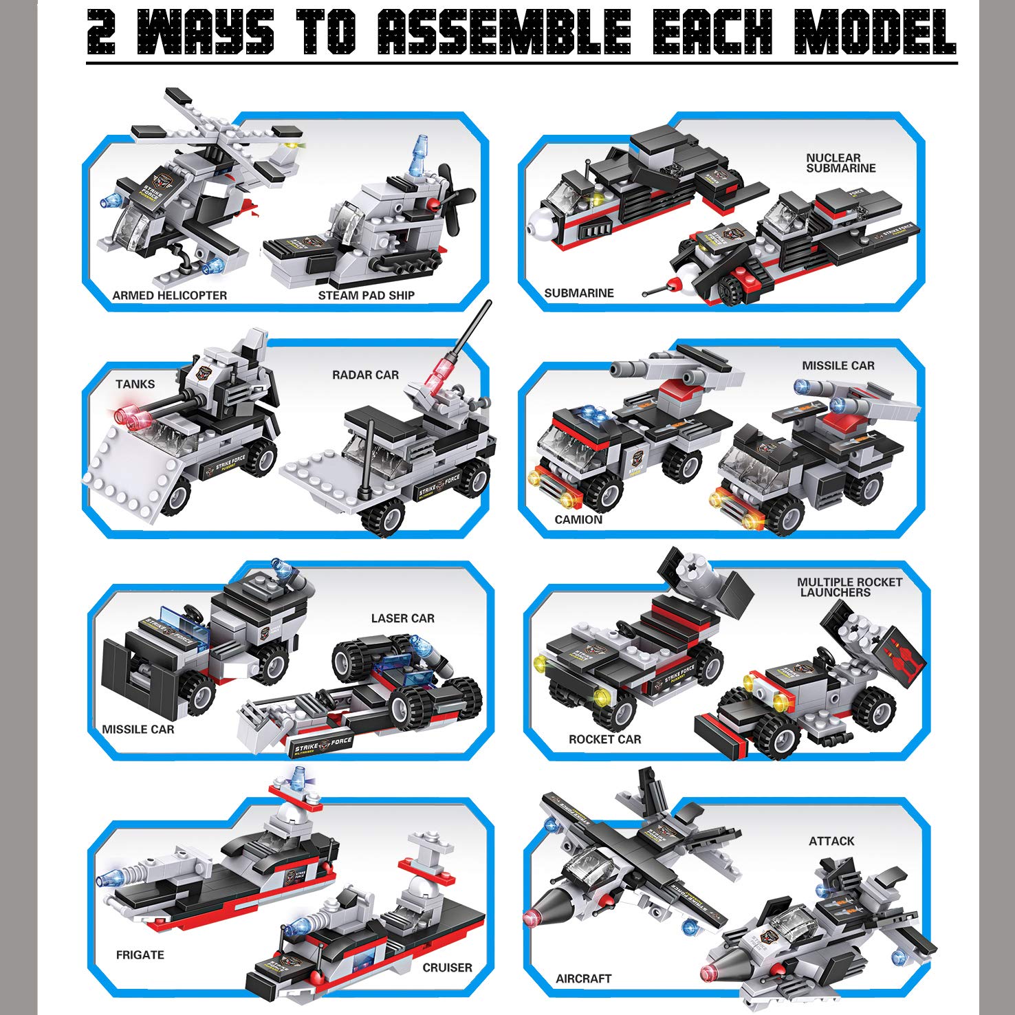 570 PCS Robots Building for Kids - Build a Robot Construction Bricks Mecha Assembly Toys Vehicle Sets Compatible with Lego, Gift for Boys Girls 6-12