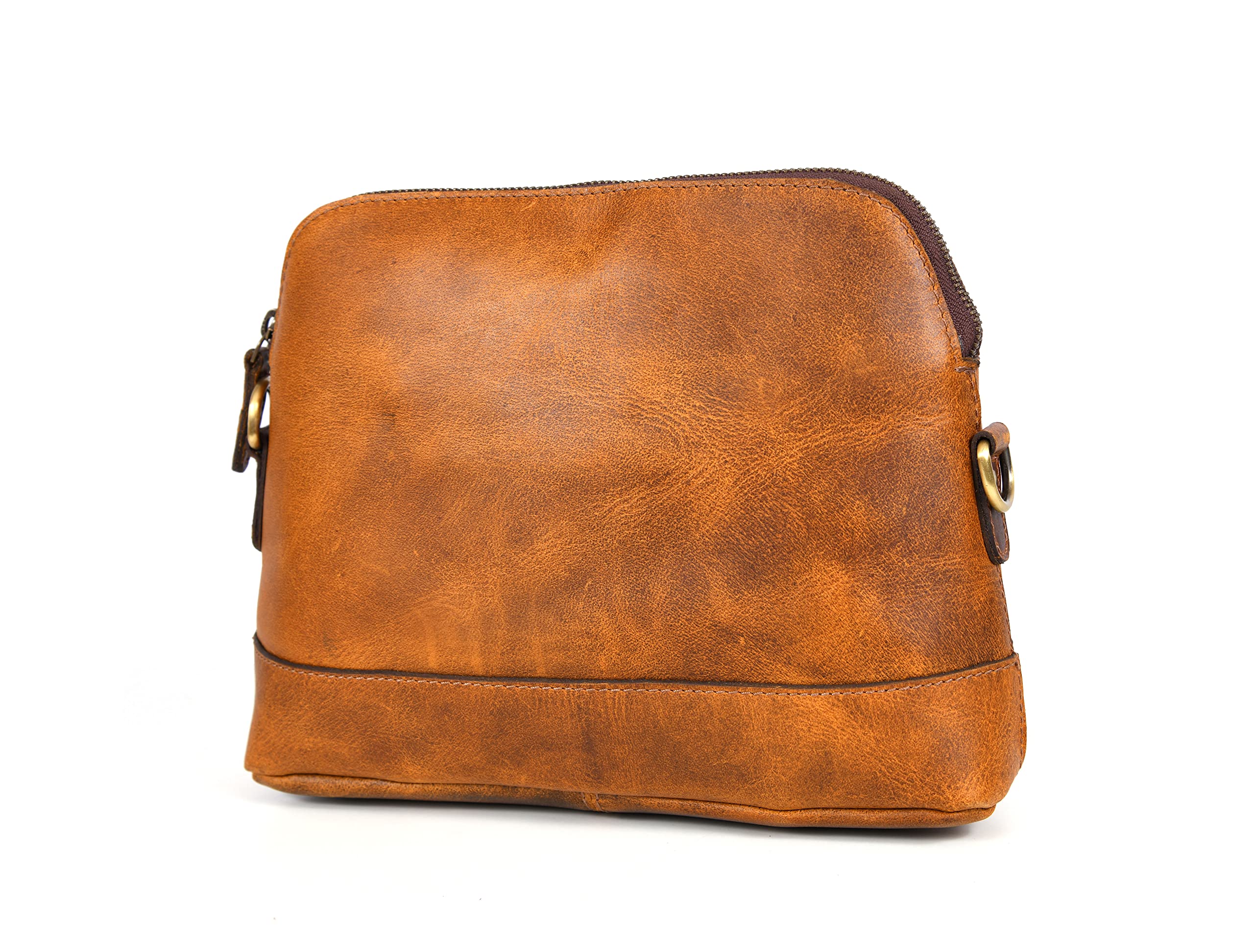 Aaron Leather Goods Crossbody Handbag for Women Genuine Leather (Medallion)