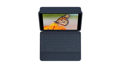 Logitech Rugged Combo 3 iPad Keyboard Case with Smart Connector for iPad (7th, 8th and 9th Generation) for Education - Classic Blue