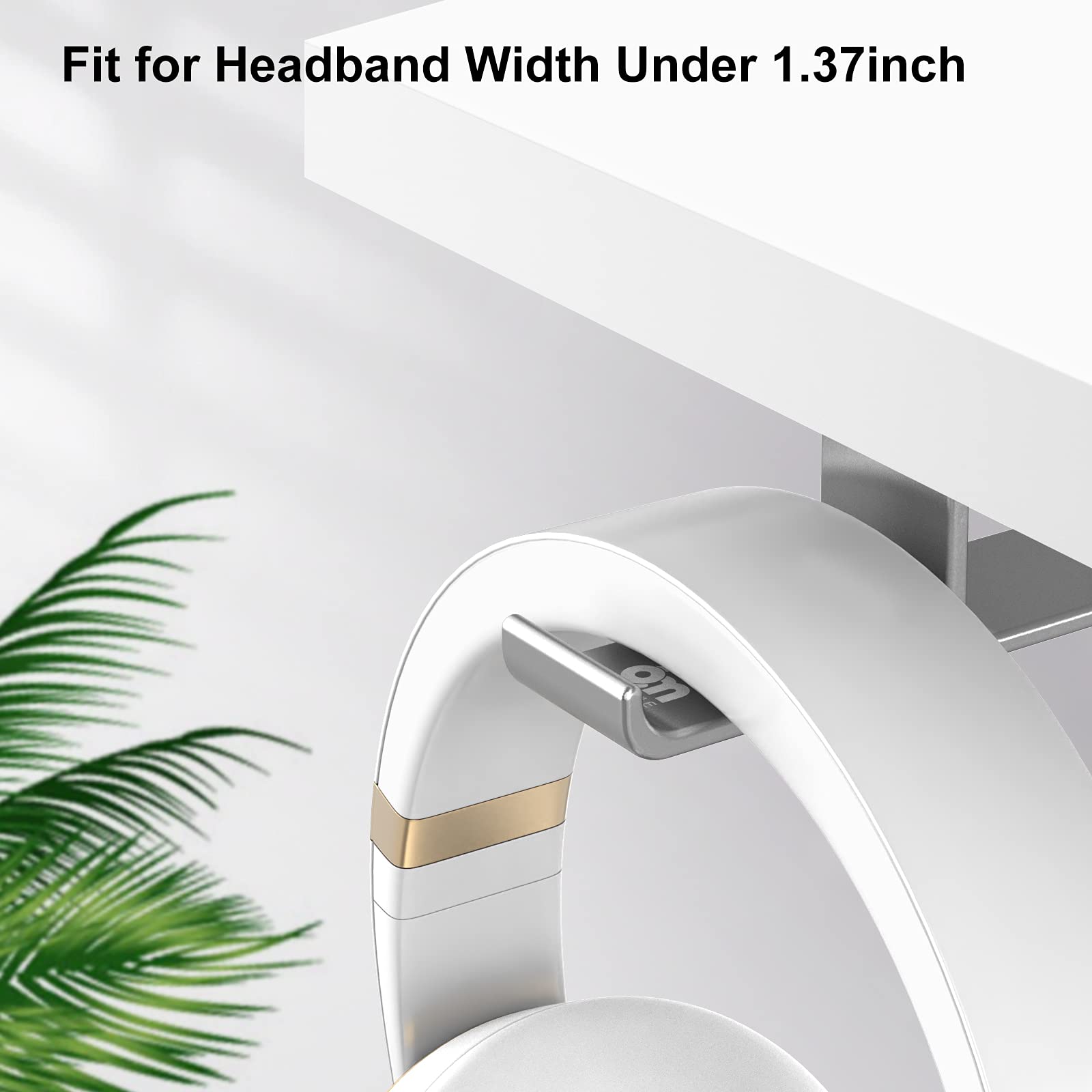 6amLifestyle Headphone Hanger Stand Under Desk Aluminum Headphone Hook Holder with Powerful Adhesive & Screws Widely Used for PC Gaming DJ Headphones, Gray - GY701