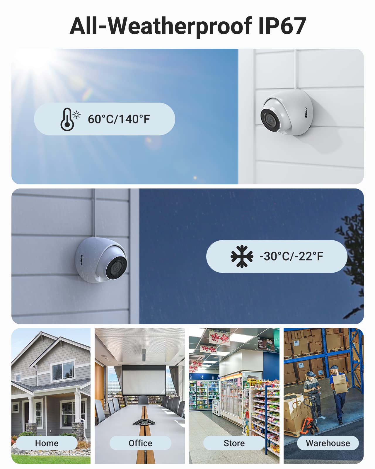 ANNKE H500 16CH PoE Home Security Camera System, 16 x Wired 3K Outdoor IP Cameras with Clear Night Vision, H.265+ 4K/8MP NVR Surveillance System NO HDD, for 7/24 Recording