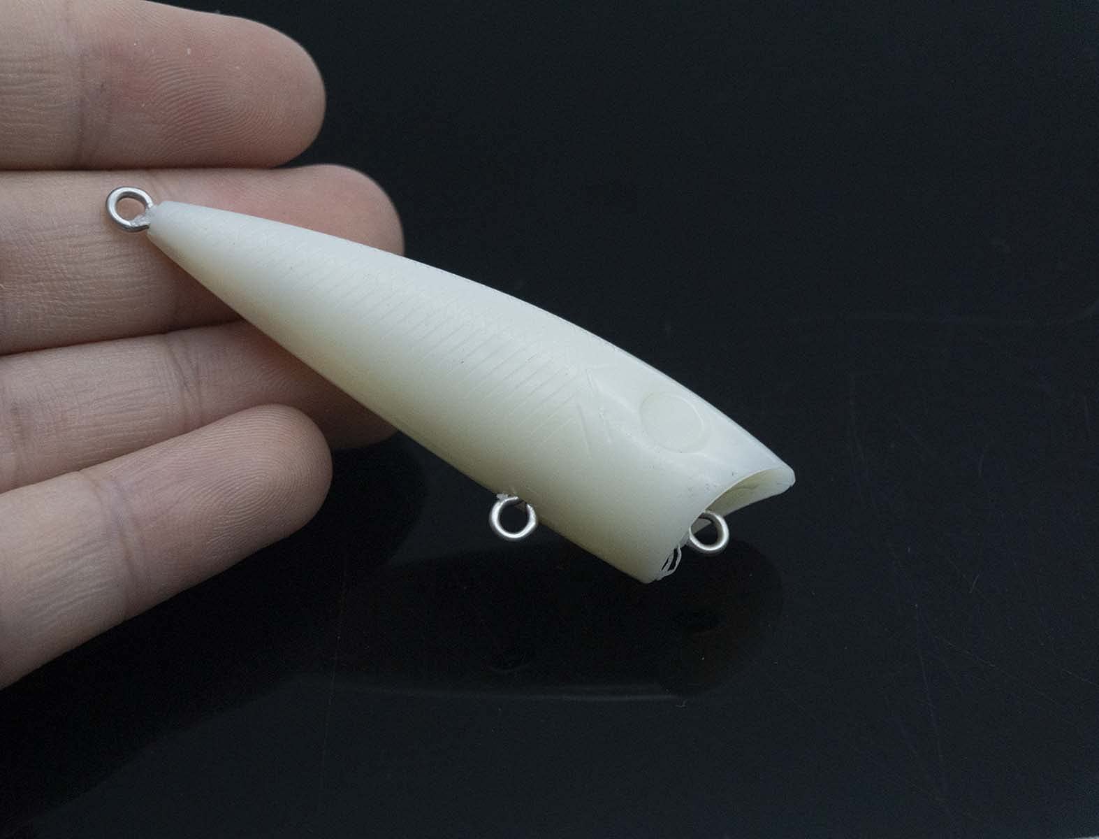 10PCS Unpainted Lure Blanks 5.47g 6.3cm with 6mm Free Fishing Eye Crankbait Baits Simulation Blank Body Clear Hard Baits Trout Salmon Minnow Lure Popper Lures Topwater Freshwater 8123