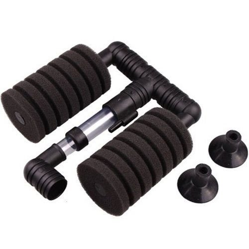 Aquapapa 4X Dual Bio Sponge Filter for Betta Fry Aquarium Fish Tank Up to 30 Gallon ea. (Dual Sponge Filters 4-Pack)